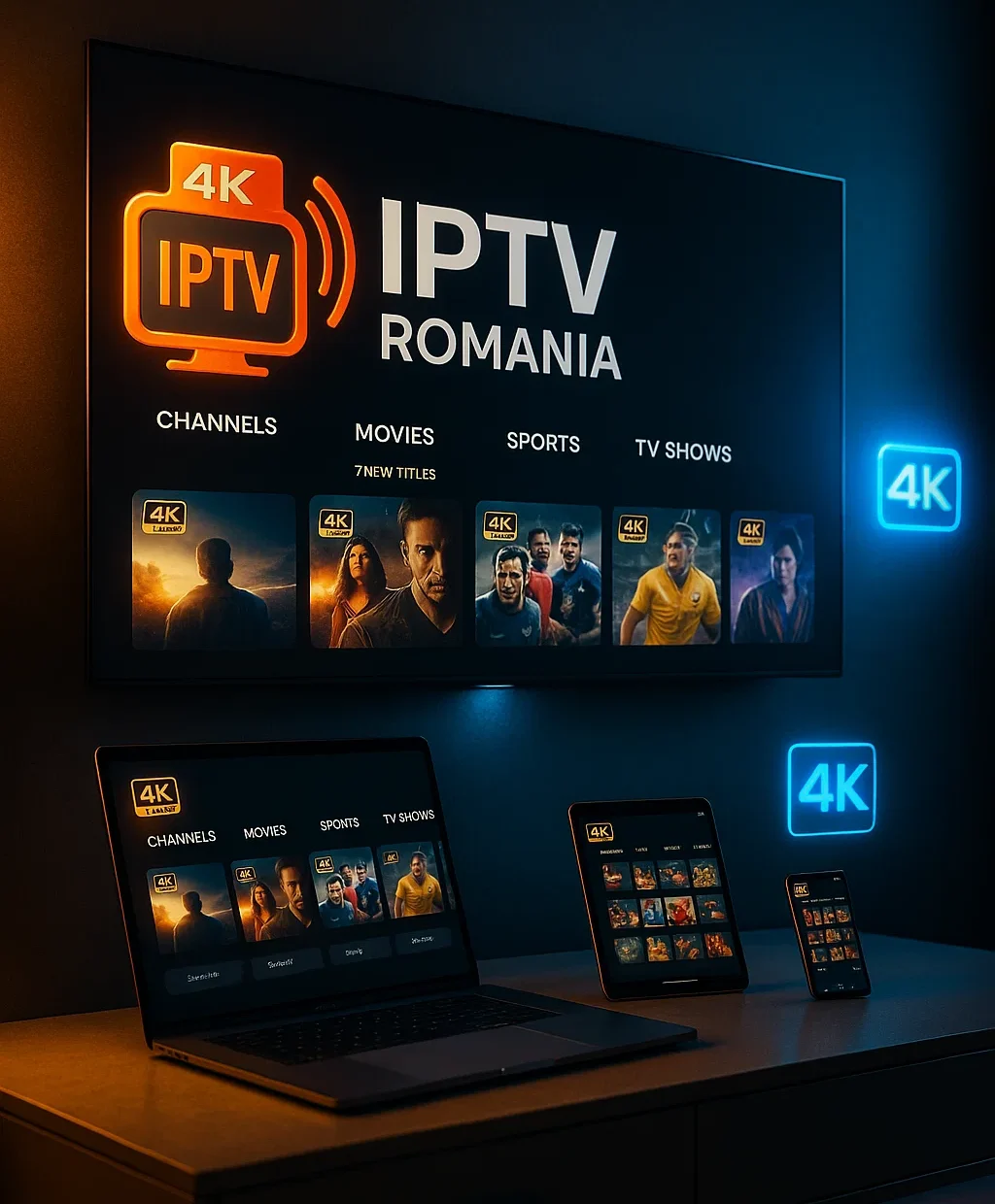 IPTV Romania in Germany – 4K UHD IPTV Abo für Rumänen 2025